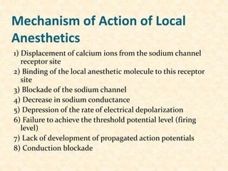 Local anesthetics pharmacology | PPTX
