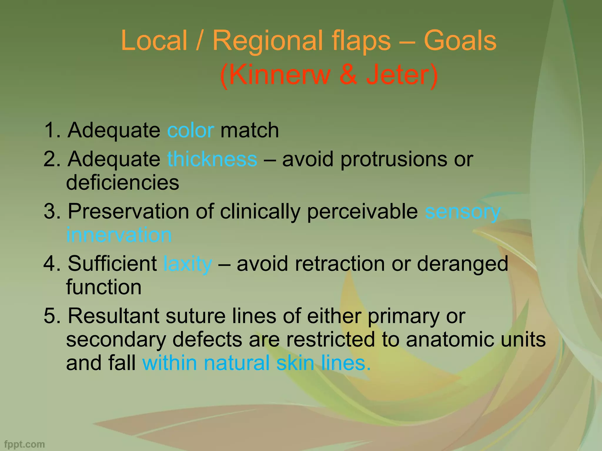 Local flaps in head & neack reconstruction | PPT