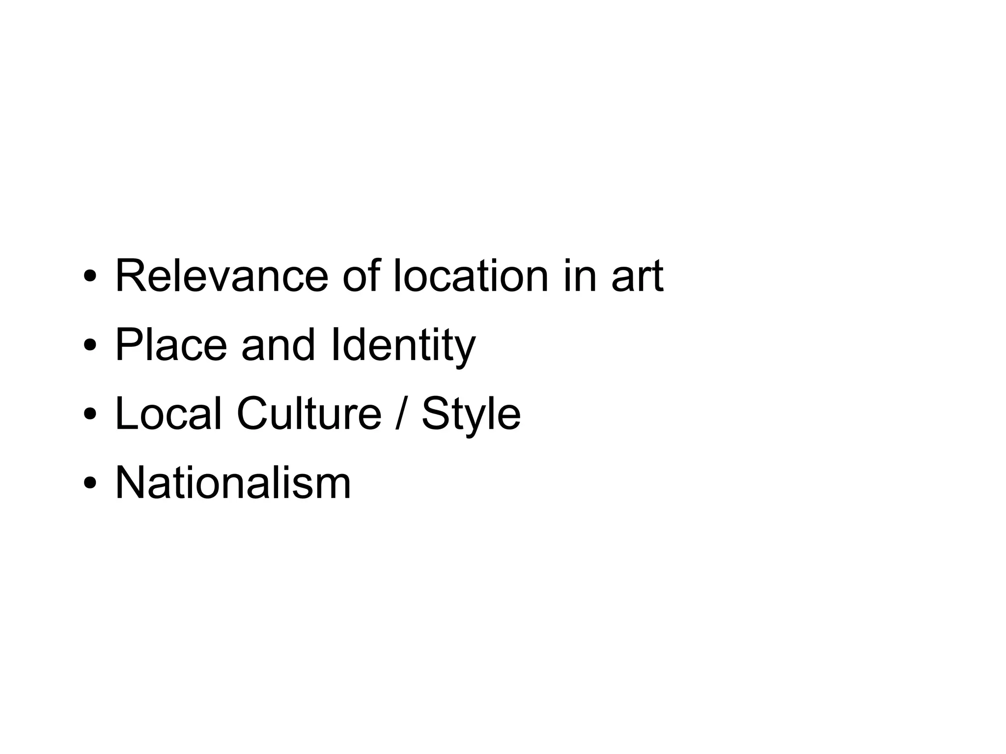 Local vs. Global Art | PDF