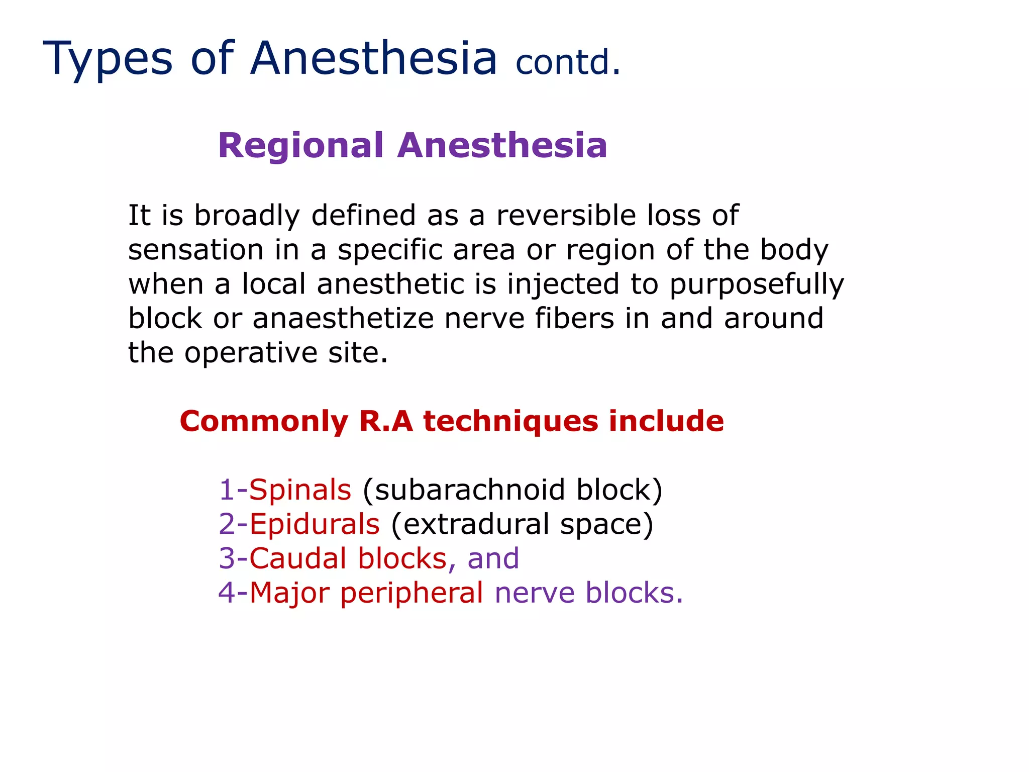 Local and regional anesthesia | PPT