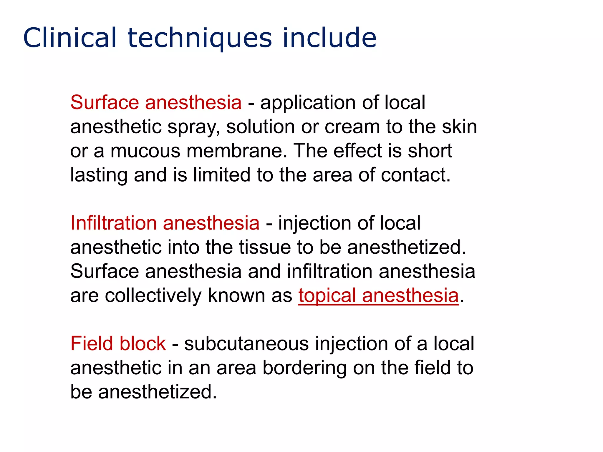 Local and regional anesthesia | PPT