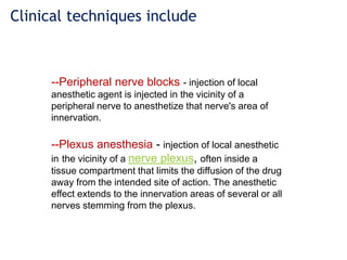 Local and regional anesthesia | PPT