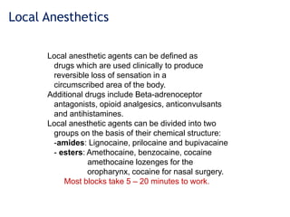 Local and regional anesthesia | PPT