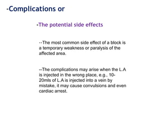 Local and regional anesthesia | PPT