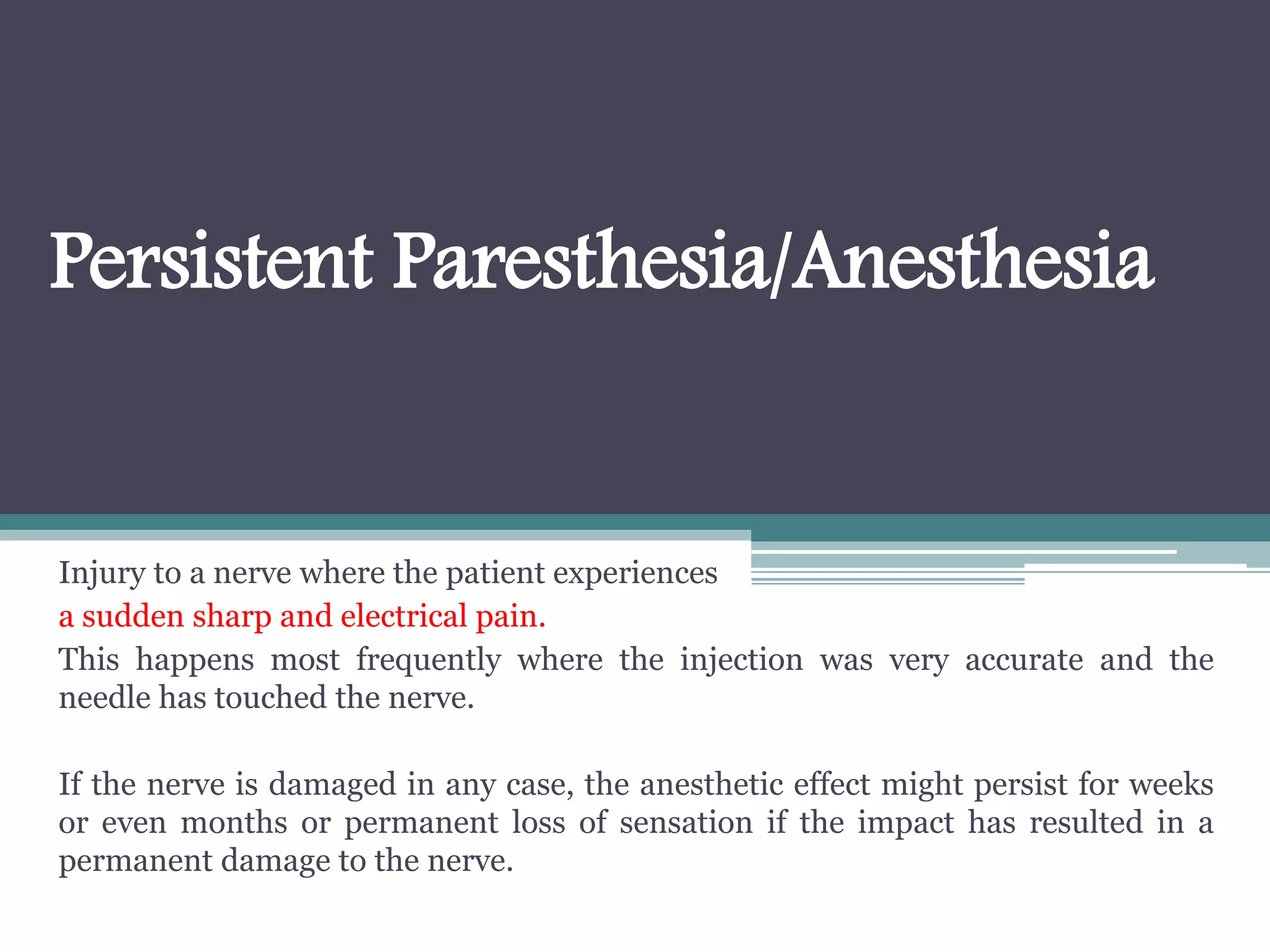 Local and systemic complications of local anesthesia | PPTX