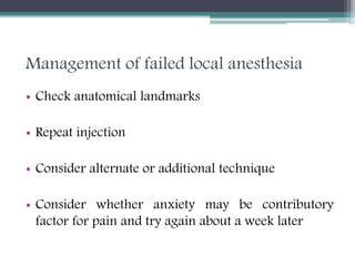 Local and systemic complications of local anesthesia | PPTX