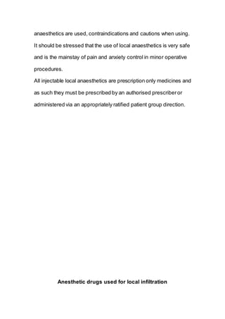 Local aneshesia administration protocol | PDF