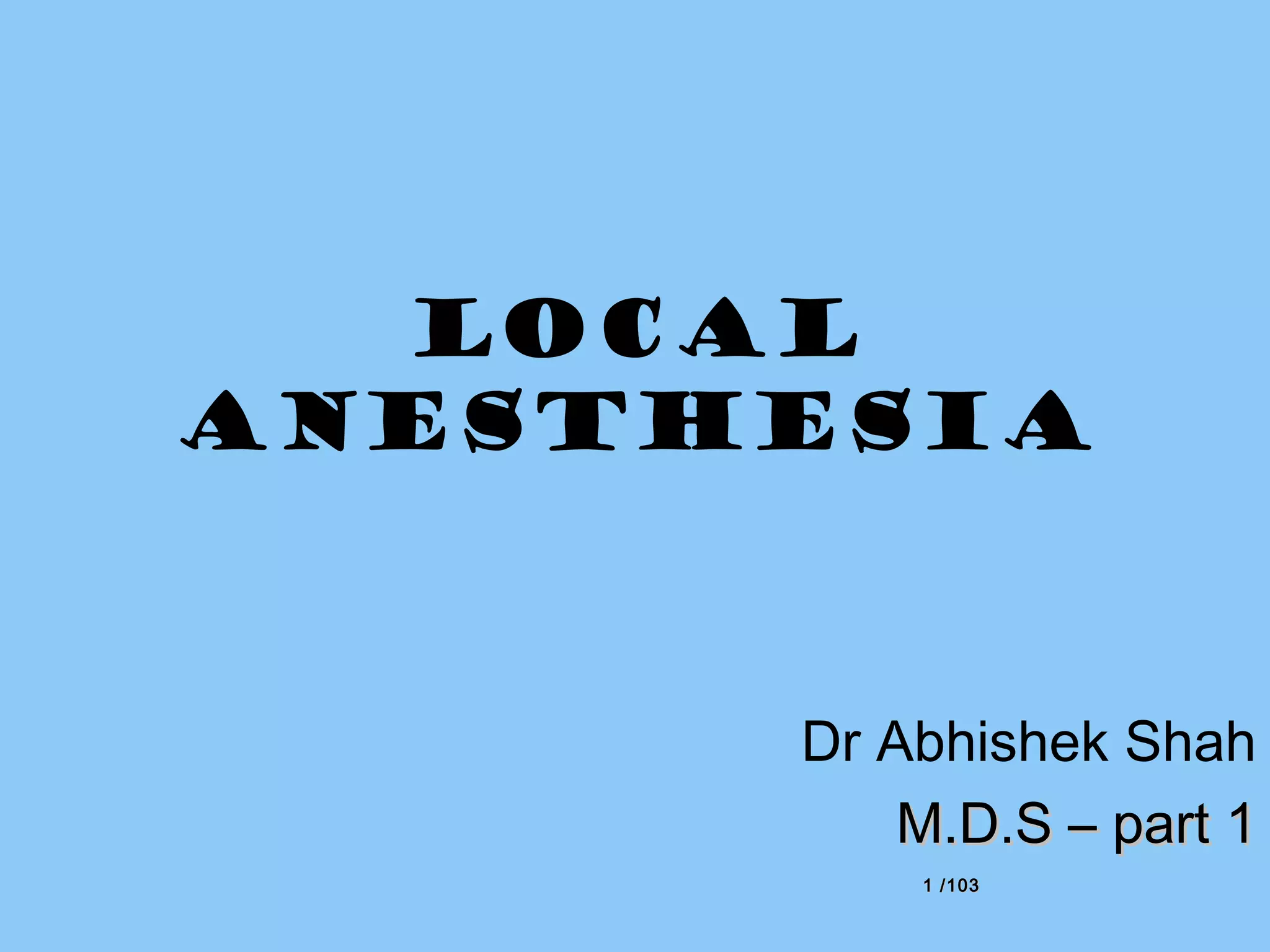 Local Anesthesia Guide for Dental Procedures | PPT