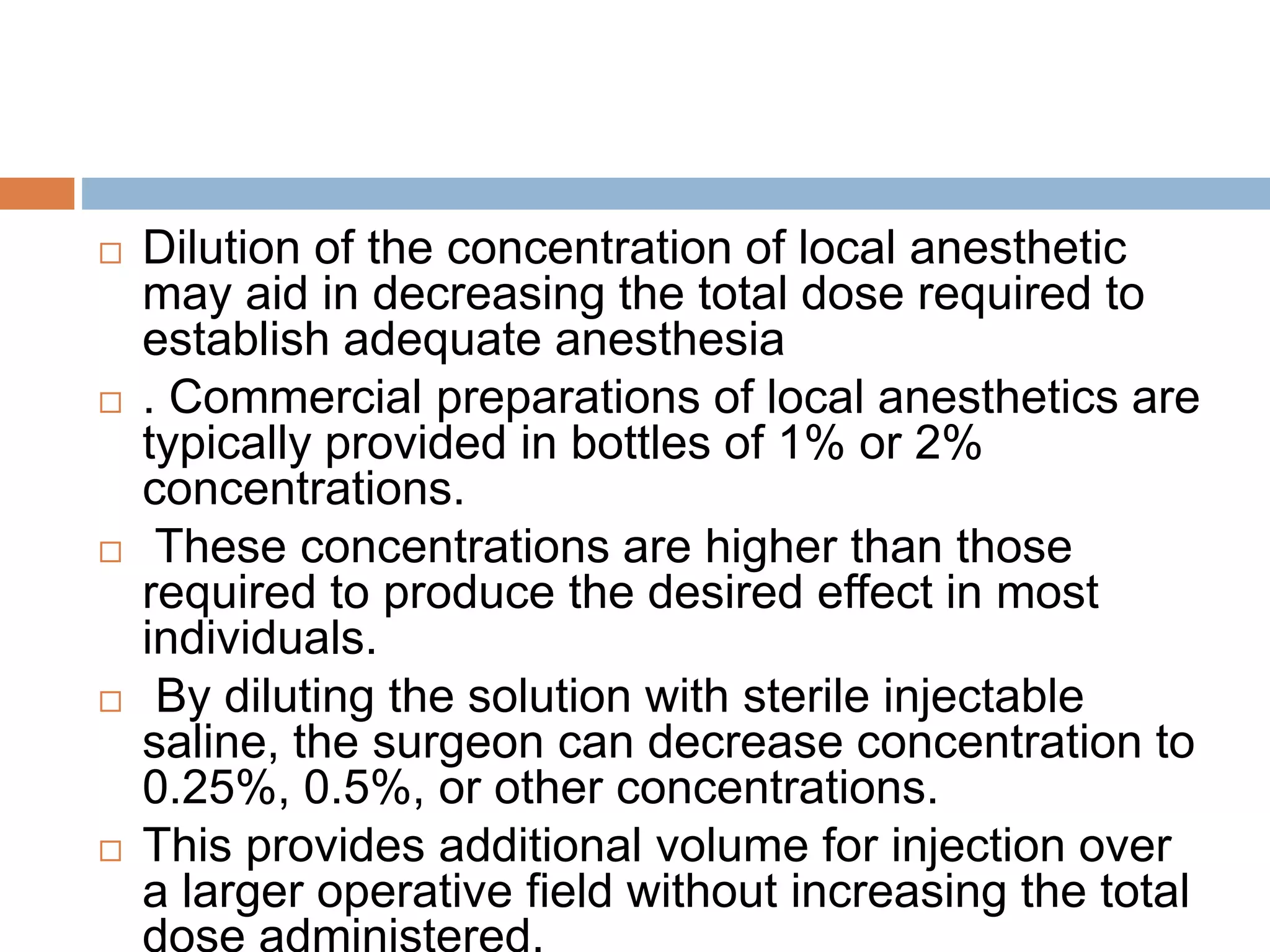 Local anesthesia (General Surgery) | PPTX