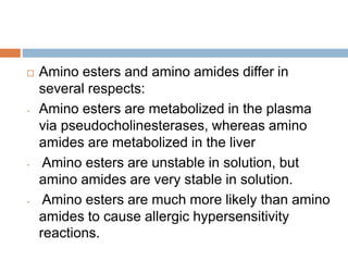 Local anesthesia (General Surgery) | PPTX