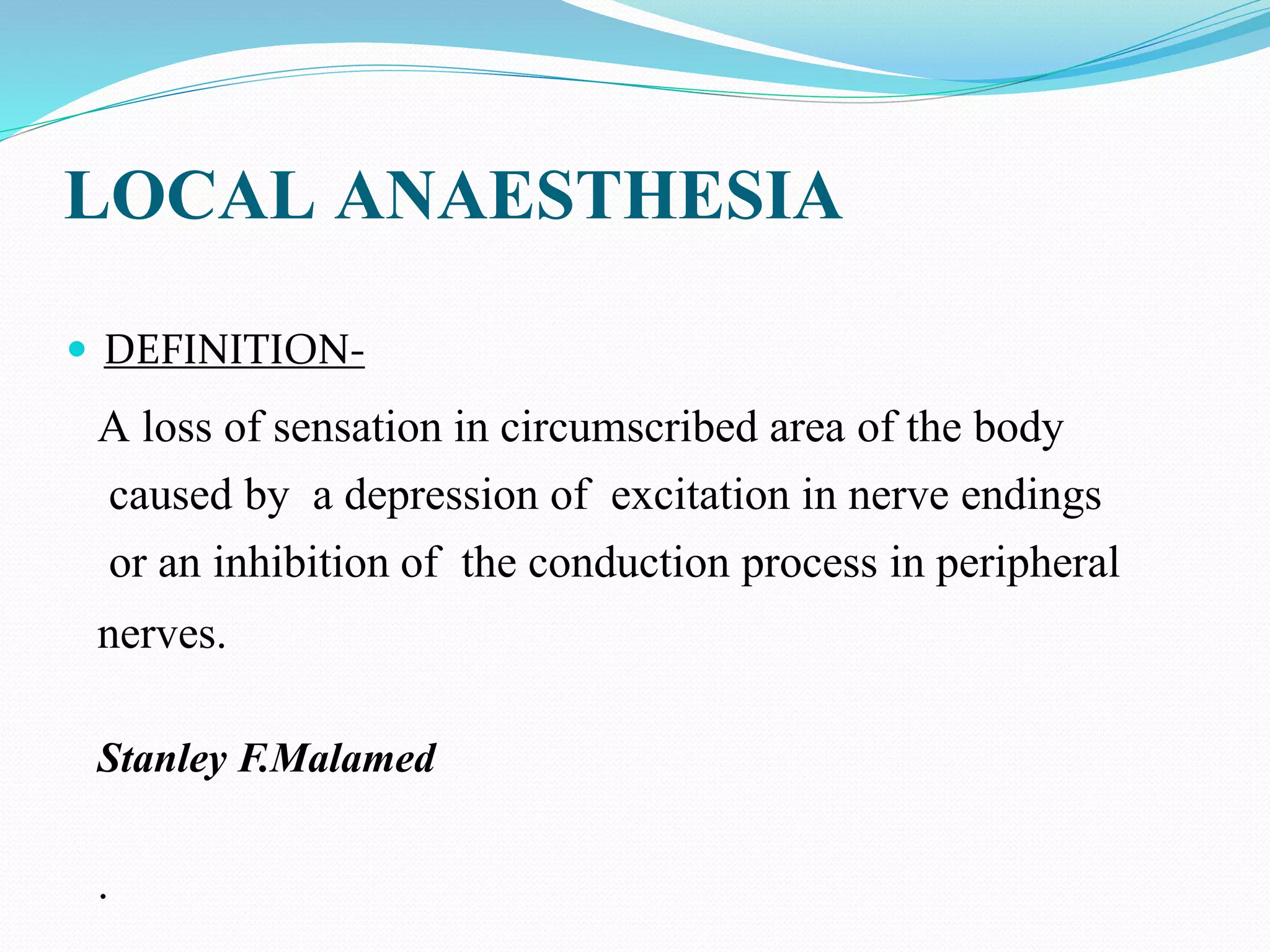 Local anesthesia | PPT