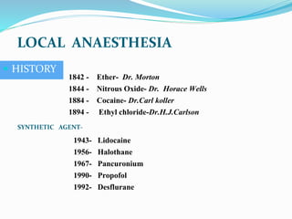 Local anesthesia | PPTX
