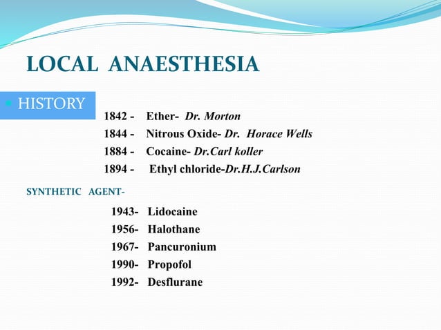 Local anesthesia | PPT