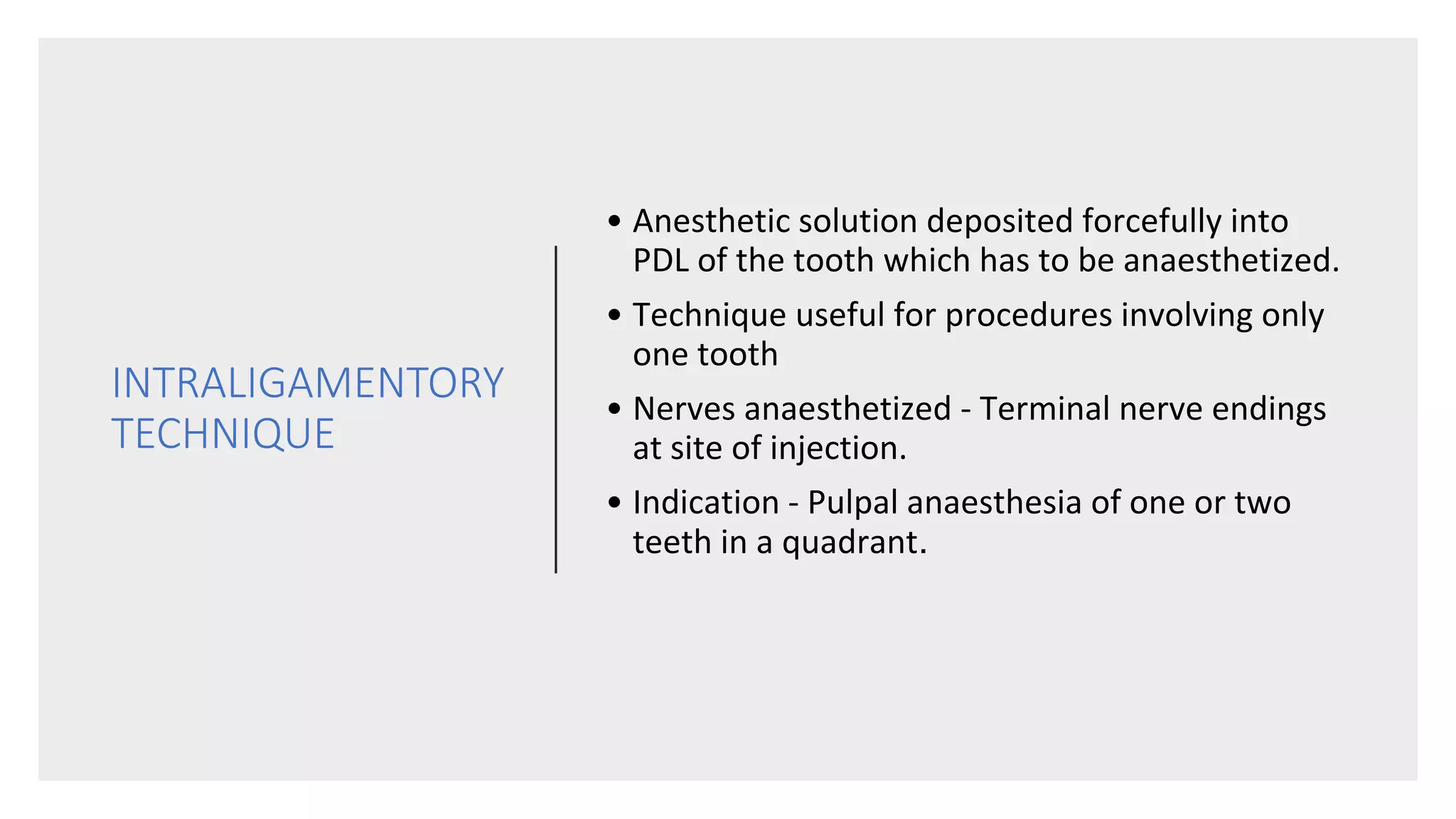 Local anesthesia in dentistry : RECENT ADVANCES | PPTX