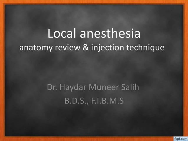 Local anesthesia | PPTX