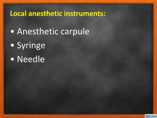 Local anesthesia | PPTX