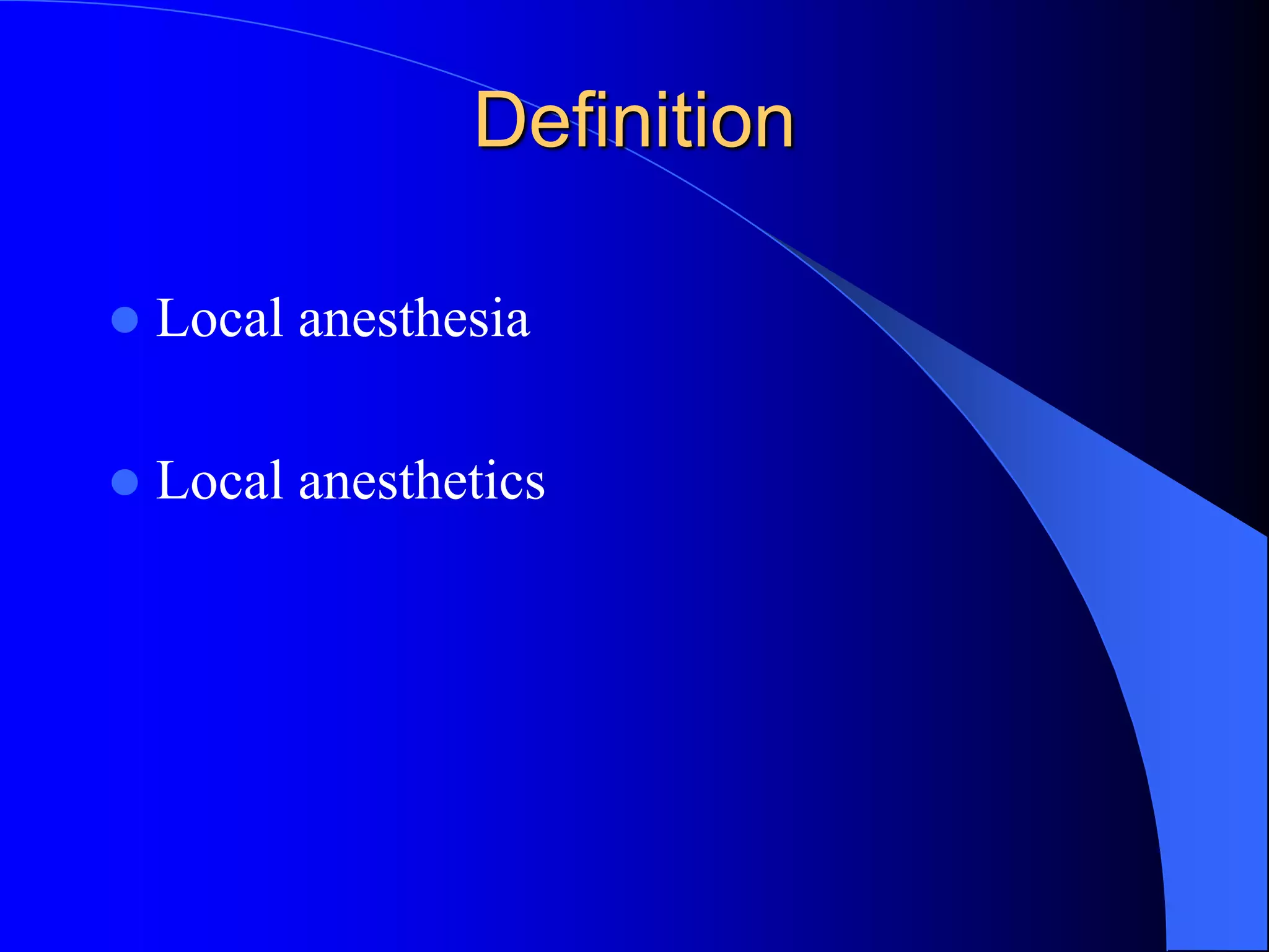Local anesthesia | PPT