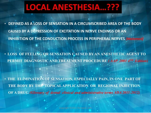 Local anesthesia | PPT