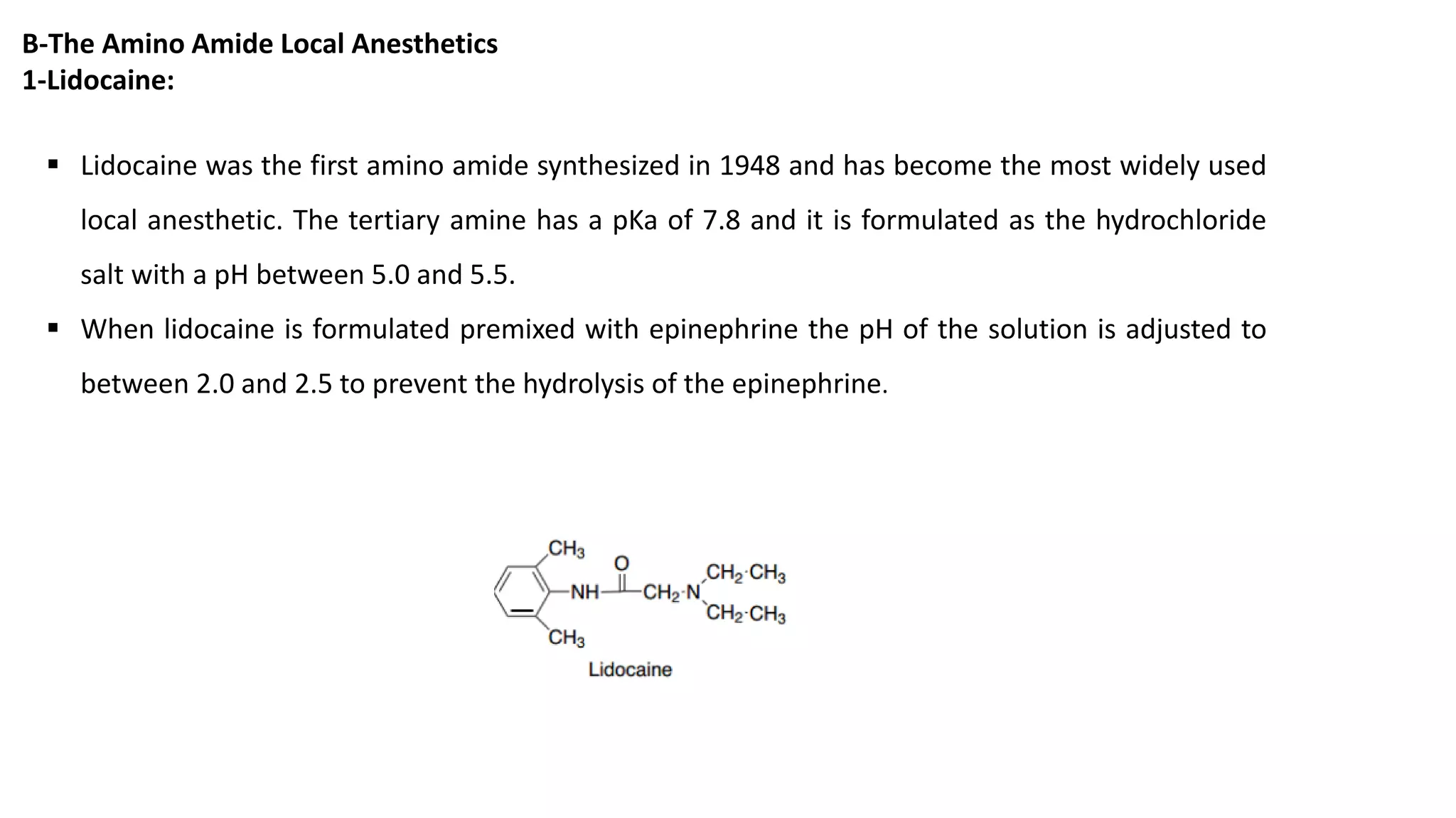 local anesthetics / Medicinal Chemistry | PDF