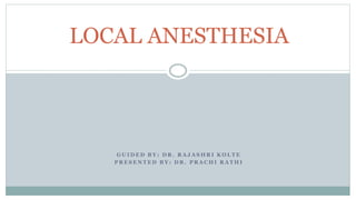 local anesthesia: Uses, Types, Side effects and Safety | PPTX