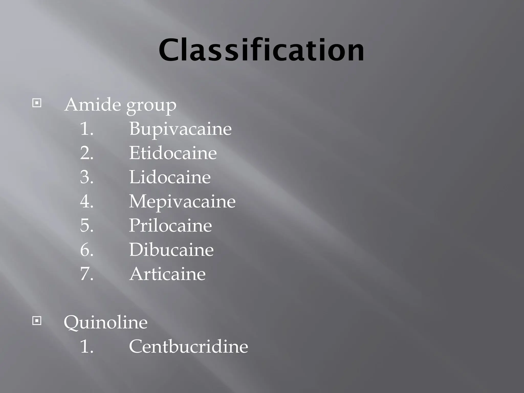 LOCAL ANESTHESIA ITS TYPES/ CLASSIFICATION/ MECHANISM OF ACTION USES ...