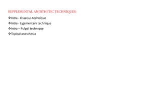 Local anesthesia in dentistry | PPTX