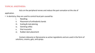 Local anesthesia in dentistry | PPTX