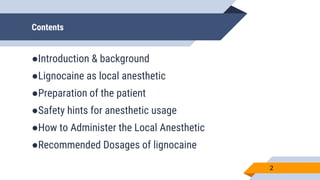 Local anesthetic - for minor surgical procedures | PDF