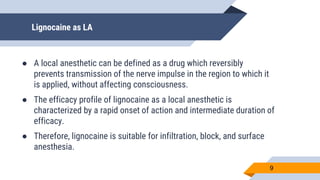 Local anesthetic - for minor surgical procedures | PDF