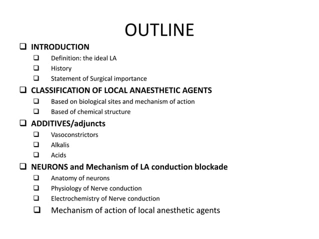 Local anesthetic agents | PPTX
