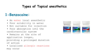 Local anesthetic drugs. part( 1) -.pptx. | PPTX