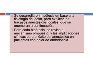 Local anesthetic failure IN ENDODOTICS | PPTX