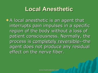 Local anesthetics | PPT