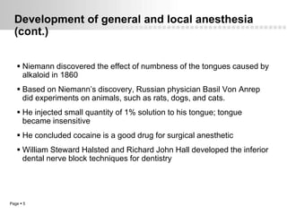Local anesthetics | PPT
