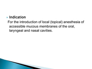 Local anesthetics and techniques of anesthesia | PPTX