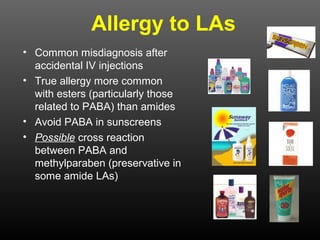 Local anesthetics for Regional Anesthesia | PPT