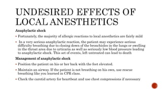 Local anesthetics | PPTX