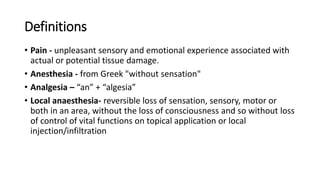 Local anesthetics | PPTX