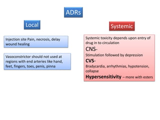 Local anesthetics | PPTX | First Aid | Injuries