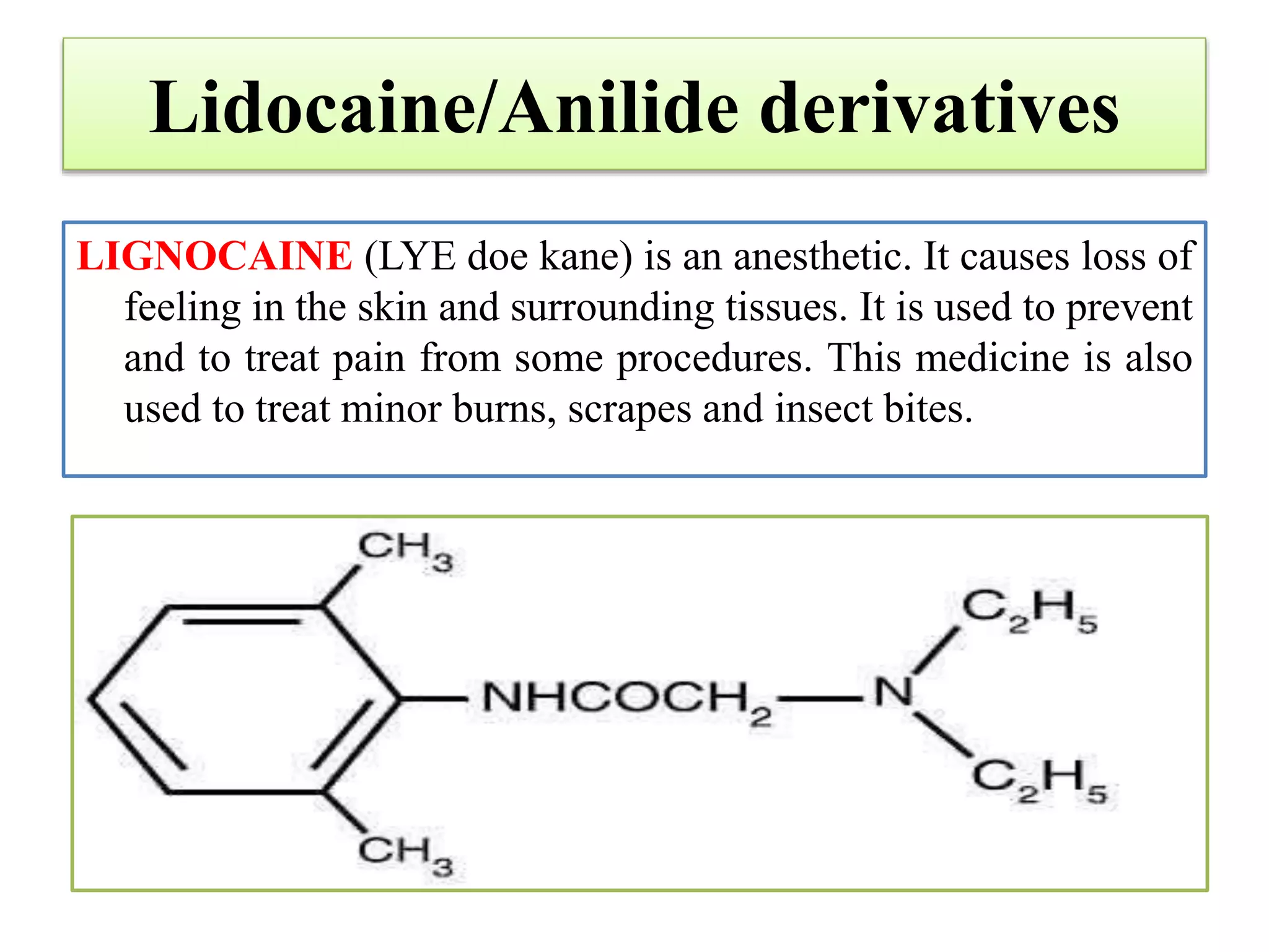 Local Anesthetics-medicinal chemistry | PPTX