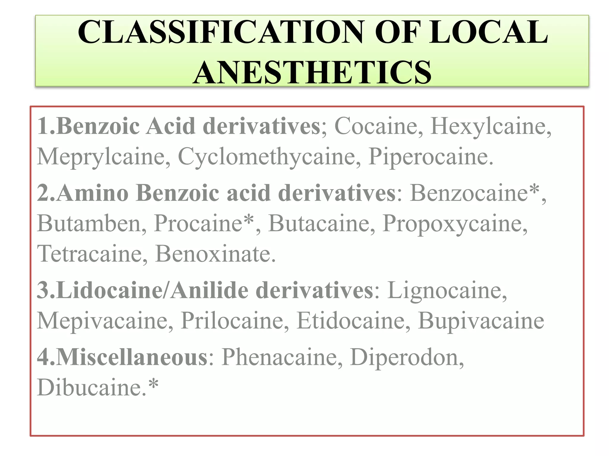 Local Anesthetics-medicinal chemistry | PPTX