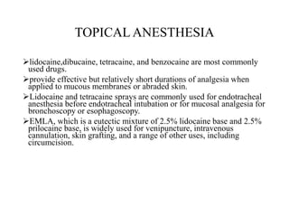 Choice of Local Anesthetics for Anesthesia.pptx