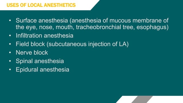 local anesthetics presentation anesthesia complete guide | PPT
