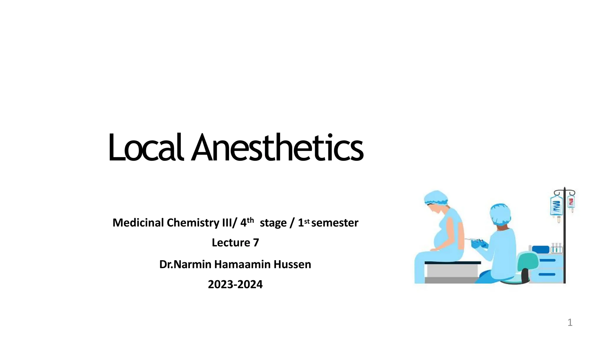 Local anesthetics 2024/ Medicinal Chemistry pdf | PDF