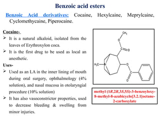 Local Anesthetics medicinal Chemistry - II | PPTX