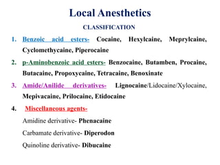 Local Anesthetics medicinal Chemistry - II | PPTX