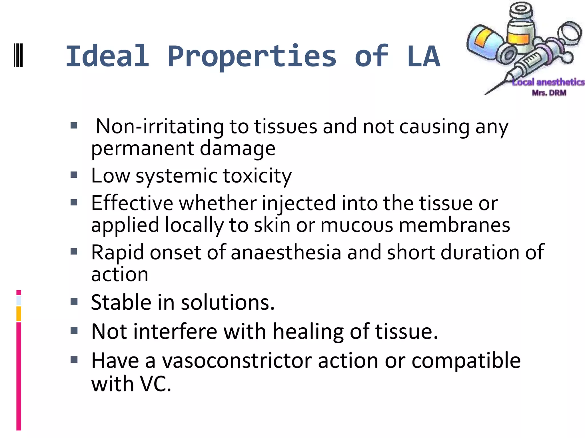 Local anesthetics drm | PPTX