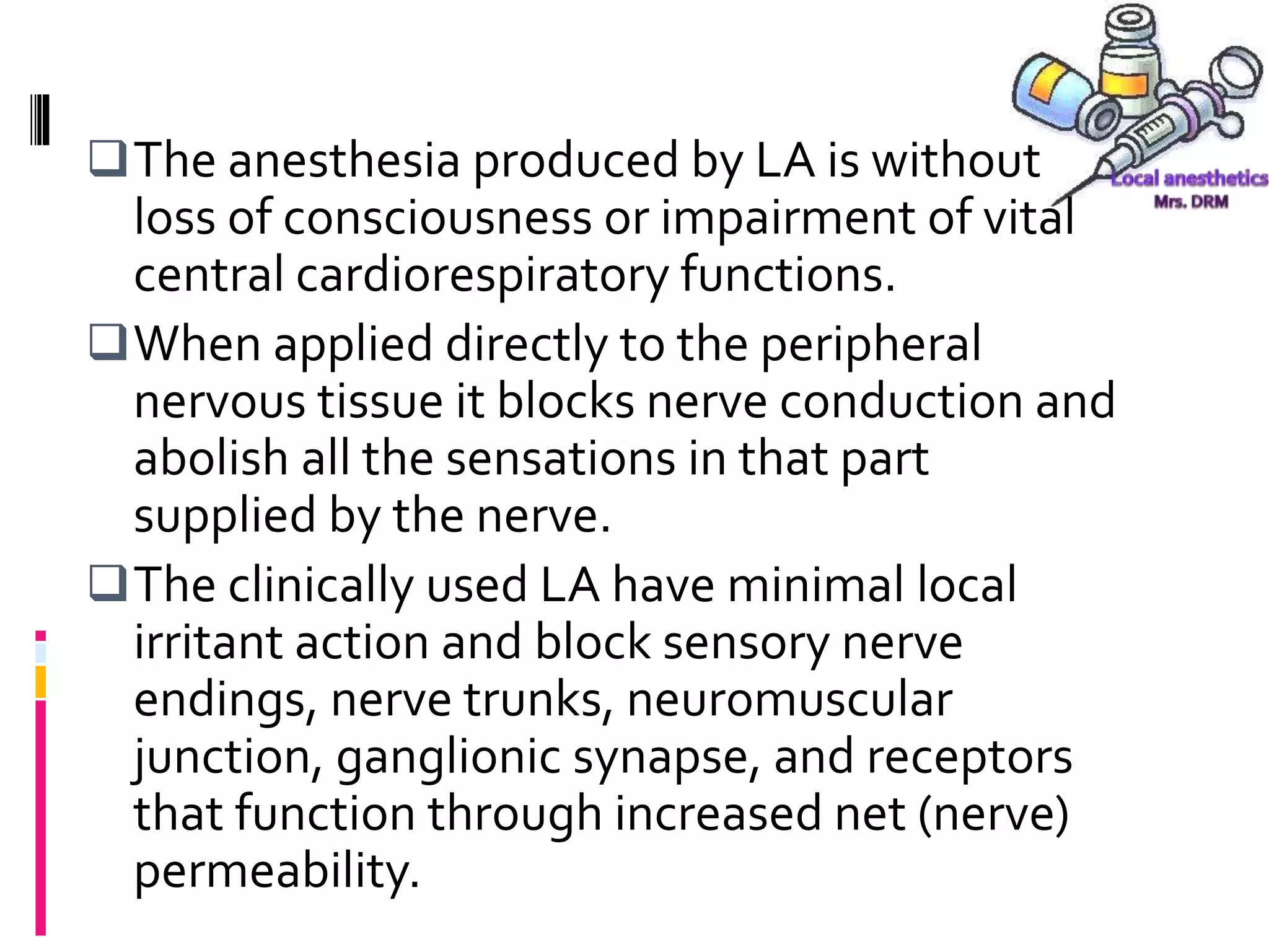 Local anesthetics drm | PPTX