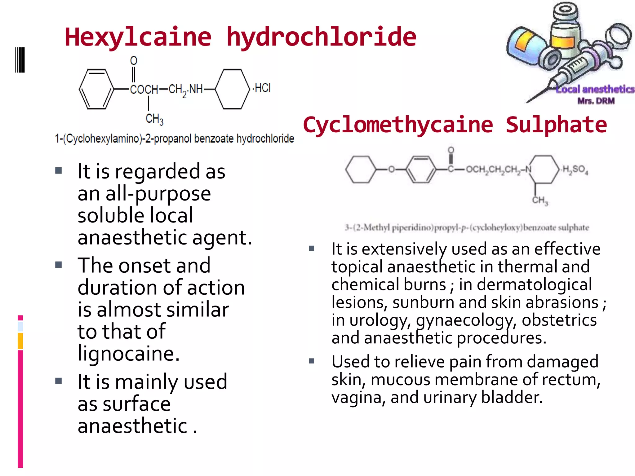 Local anesthetics drm | PPTX