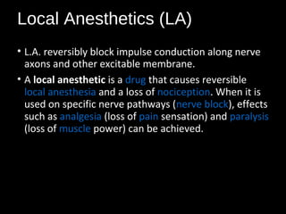 Local anesthetics | PPT